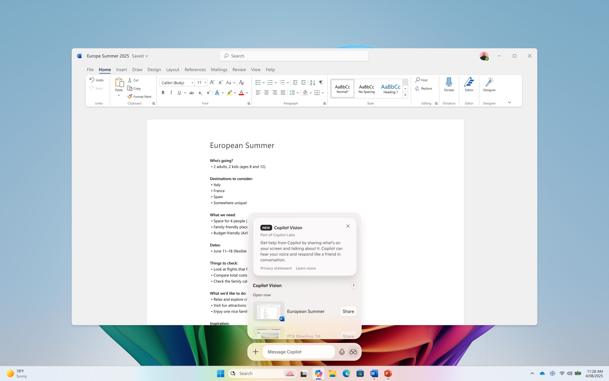 Copilot Vision disponible via l'application Windows : l'IA observe ...